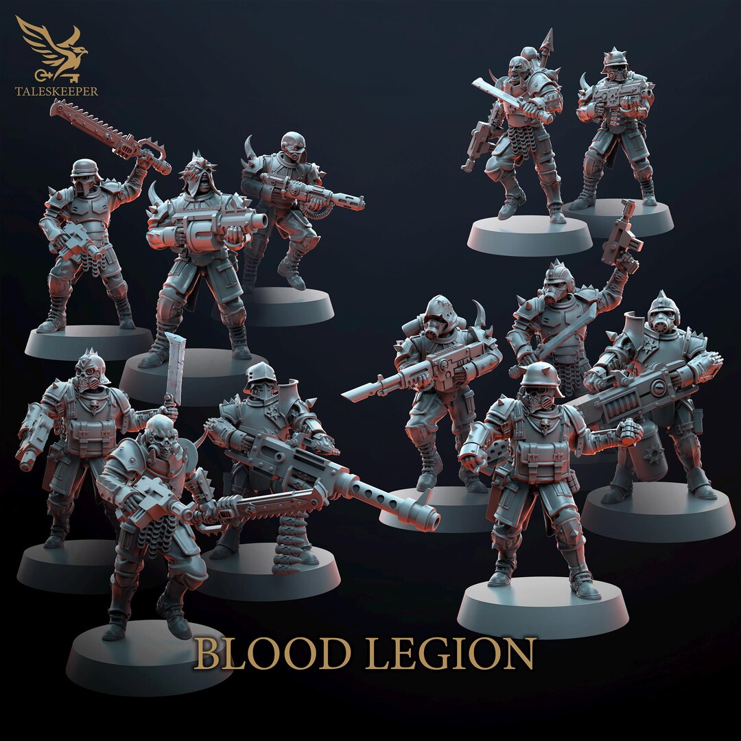 Blood Legion V2 / Sci Fi Fanatic Evil Infantry / 13 Models / Skirmish ...