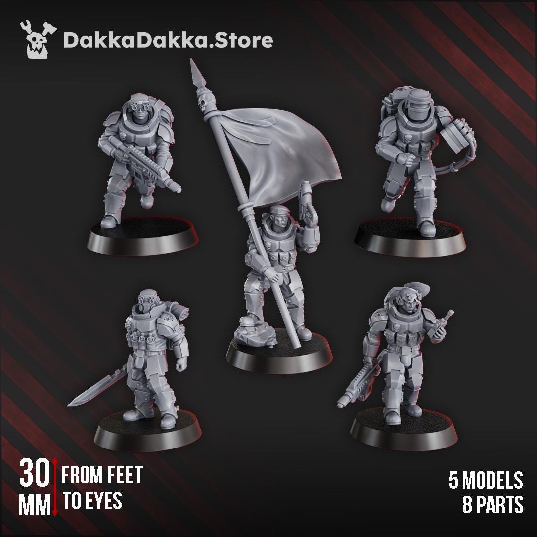 The Phaeton Lead Squad / Pre Built Models or Bits / Sci Fi Infantry ...