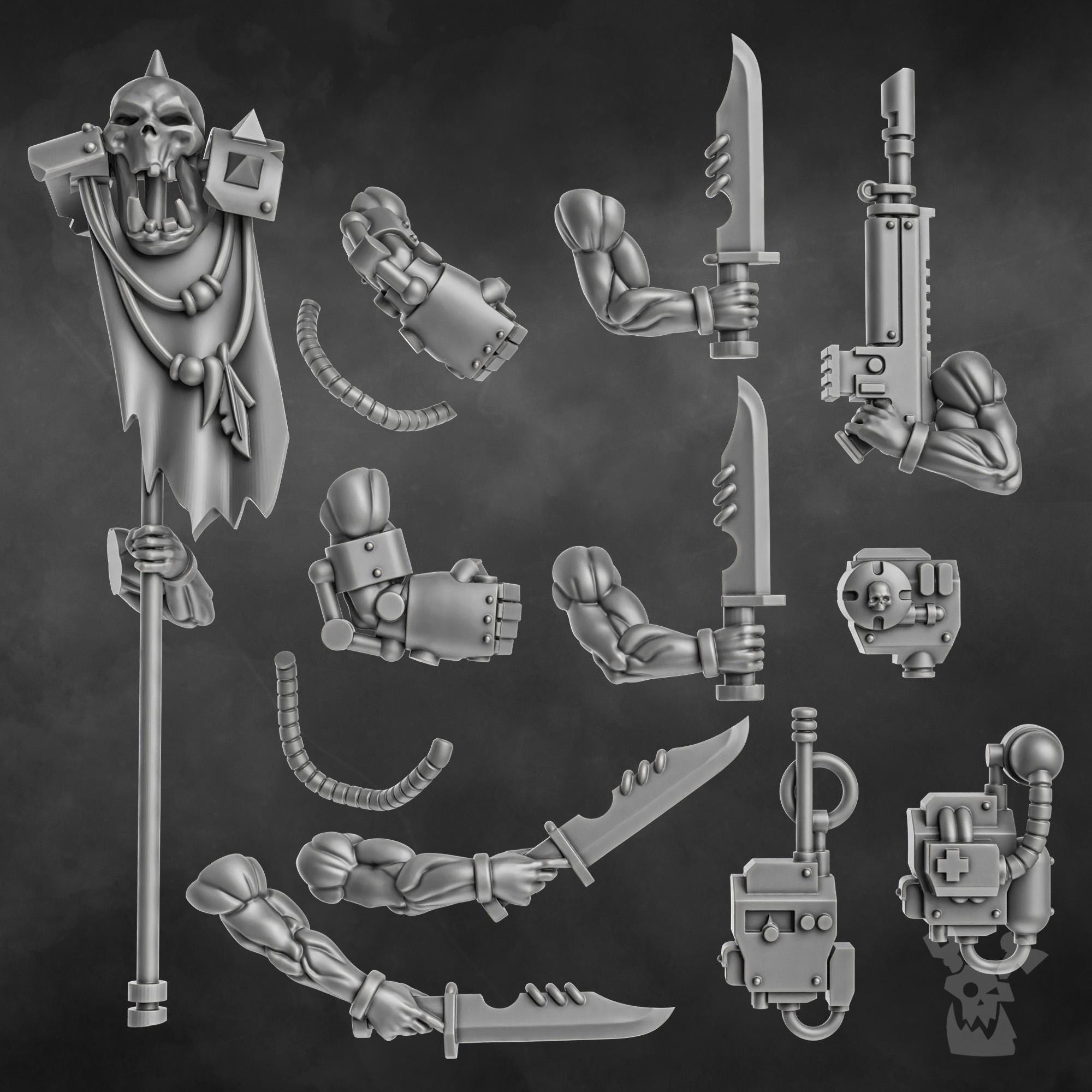 The Ork Slayers Squad / Sci Fi Soldiers / Build Kit / 10 Models ...