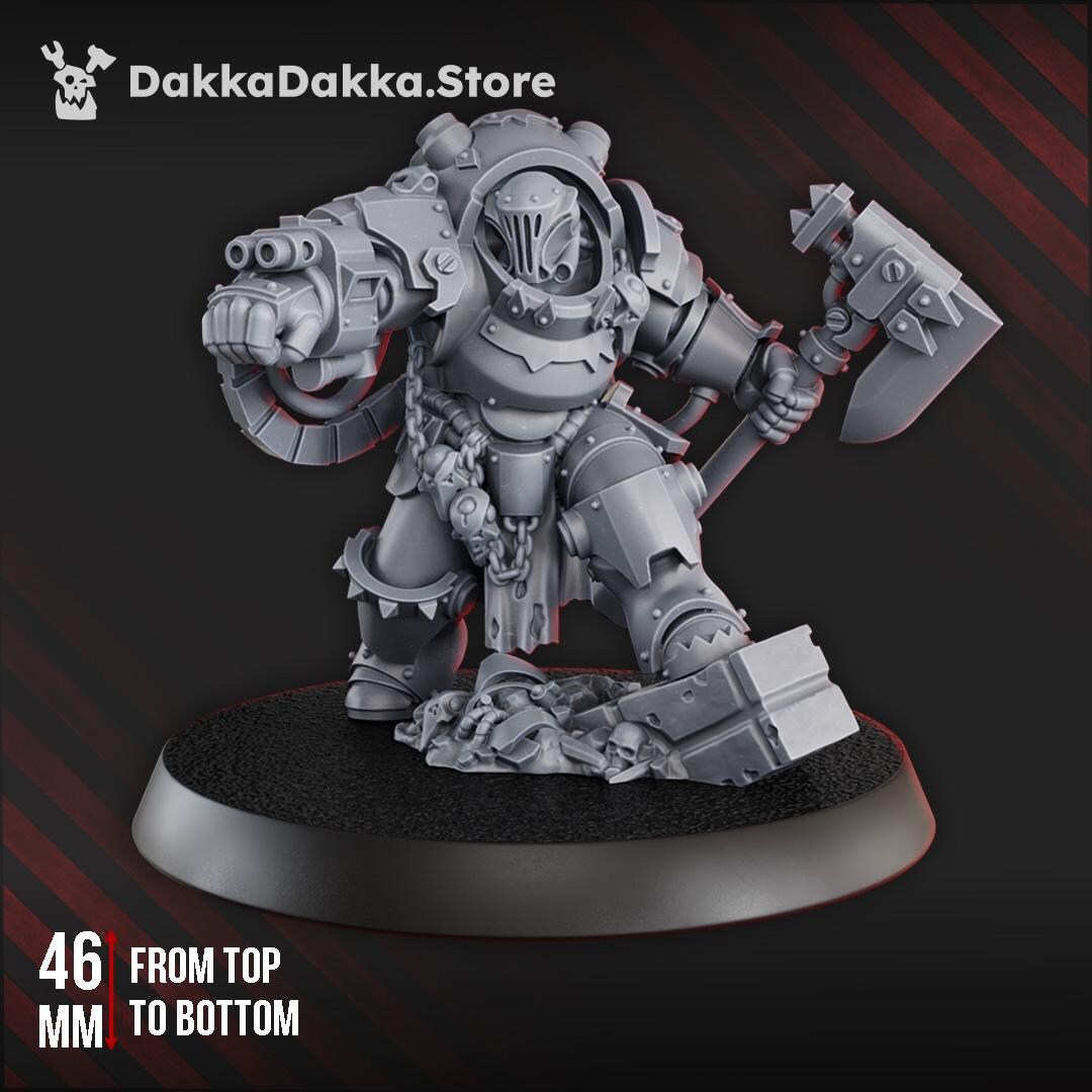 Gorgwork Comander in Heavy Armor / Sci Fi Space Orc / Wargaming Proxies ...