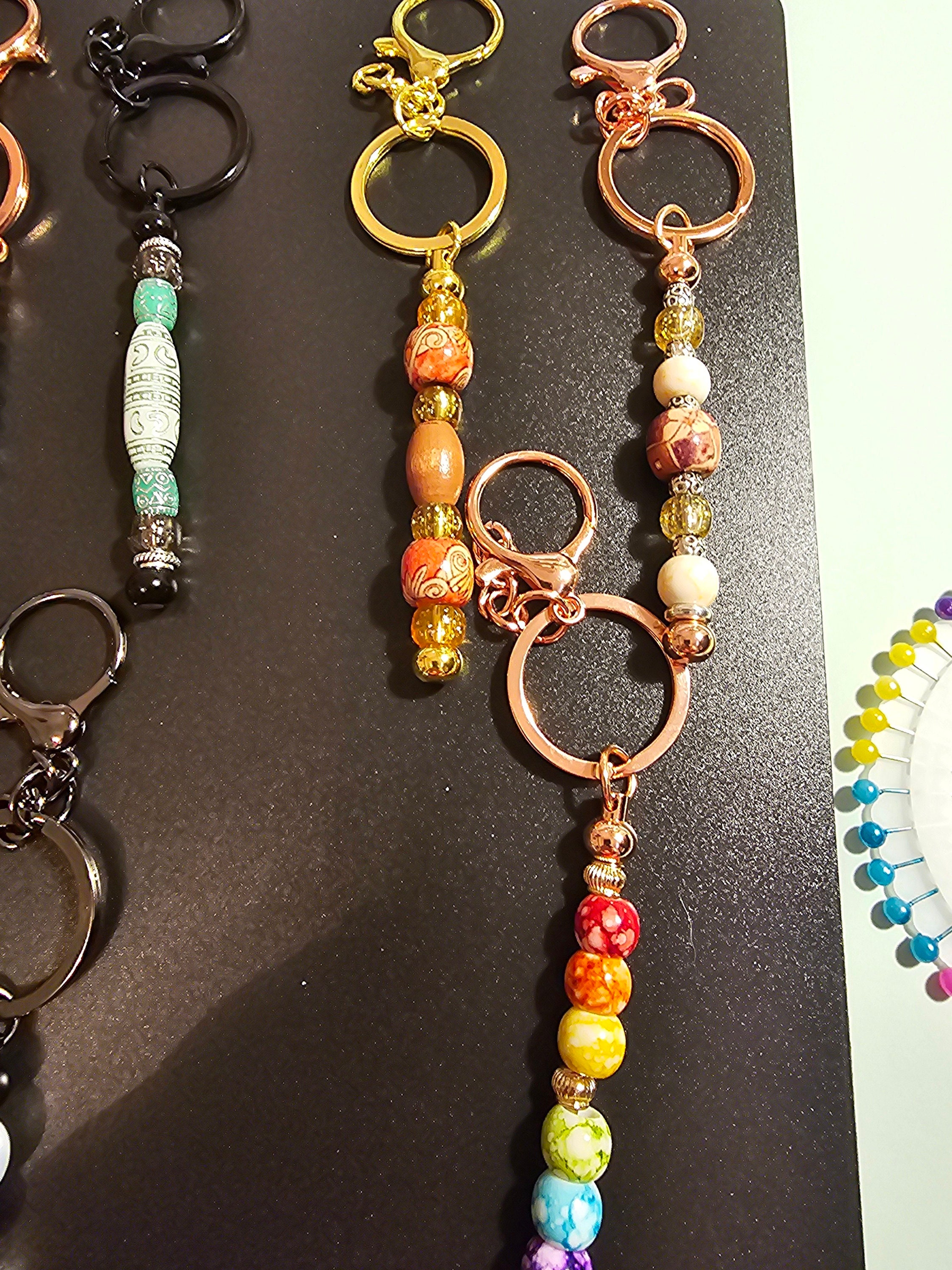 Beaded Keychains Assorted Colors - Etsy