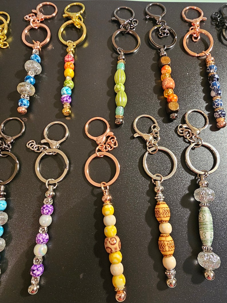 Beaded Keychains Assorted Colors - Etsy