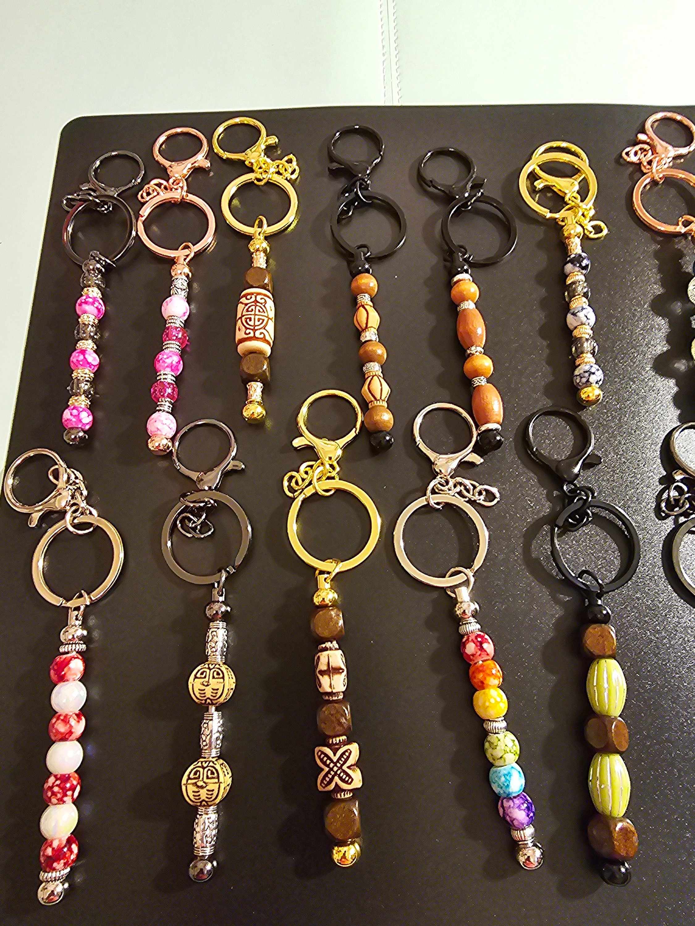 Beaded Keychains Assorted Colors - Etsy