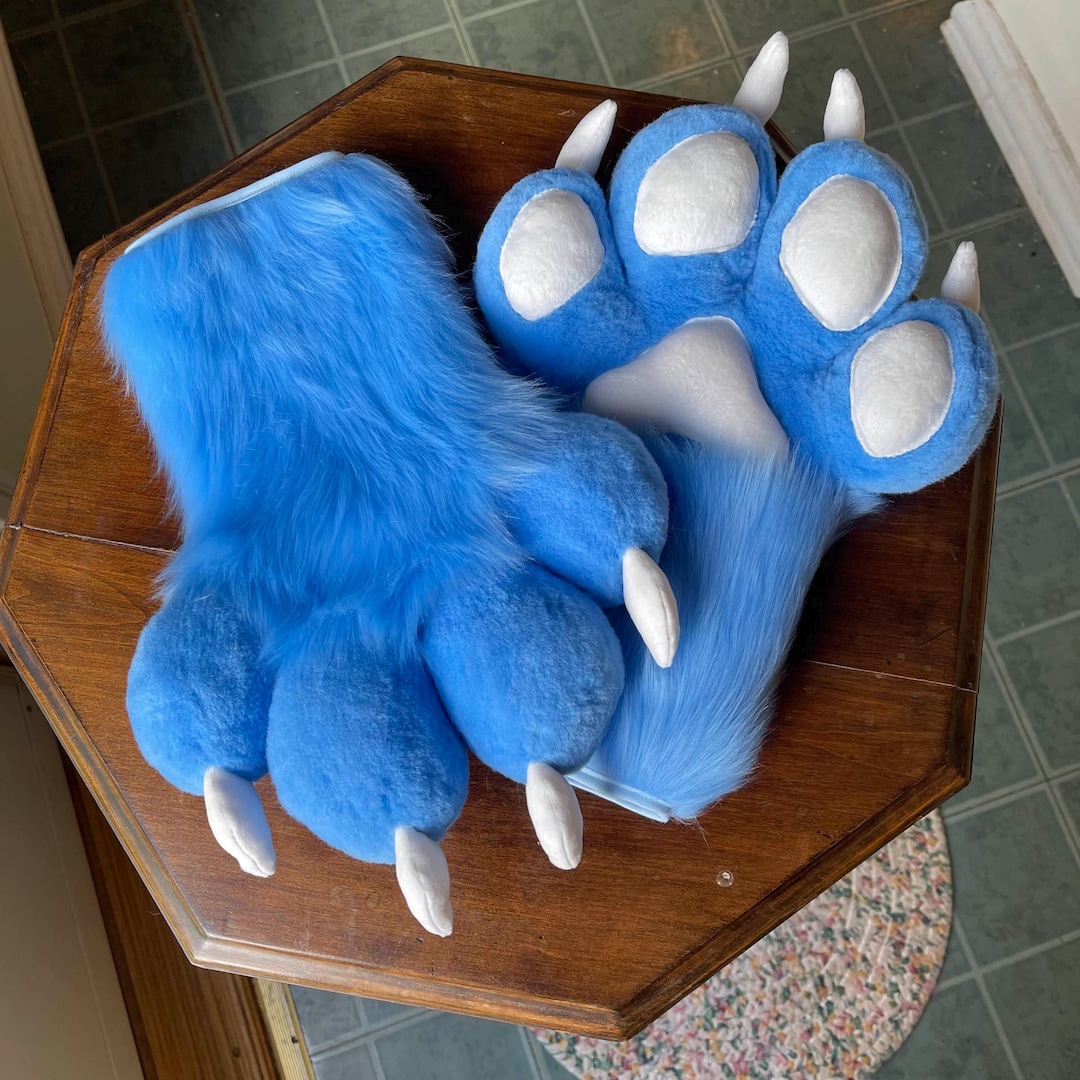 Light Blue Puffy Hand Paws *DISCOUNTED* - Etsy