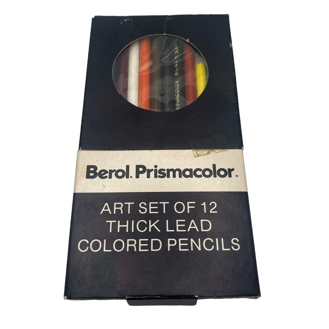 Vintage Berol Prismacolor Thick Lead Color Pencils Art Set of 12 #952 ...
