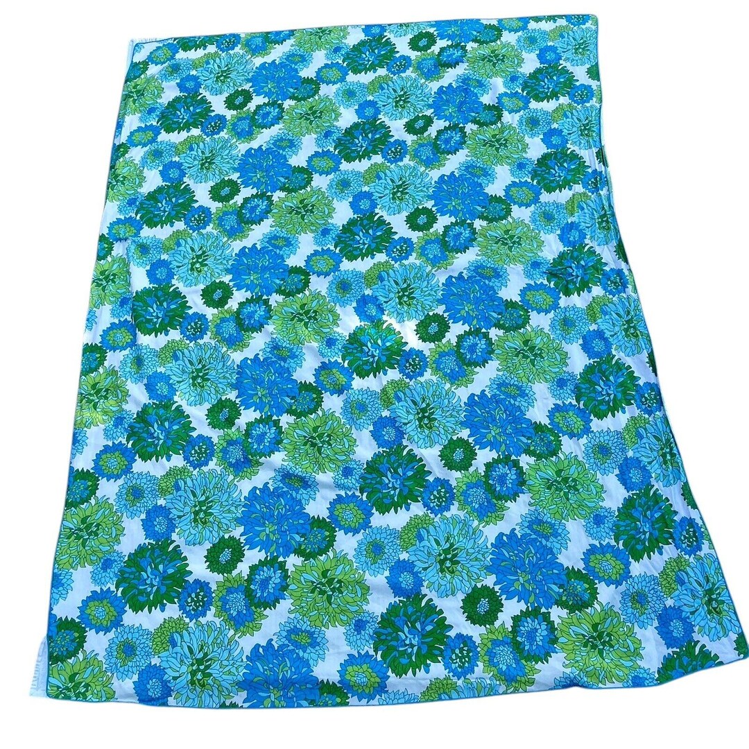 Vintage Retro Mod Flower Power Mid Mod Style Tablecloth Rectangle 74x58 ...