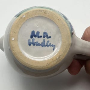 M A Hadley Pottery Cow Creamer Pitcher 2.5 Tall Stoneware Hand Painted ...