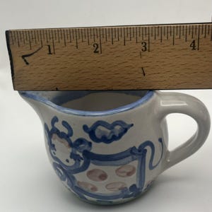 M A Hadley Pottery Cow Creamer Pitcher 2.5 Tall Stoneware Hand Painted ...