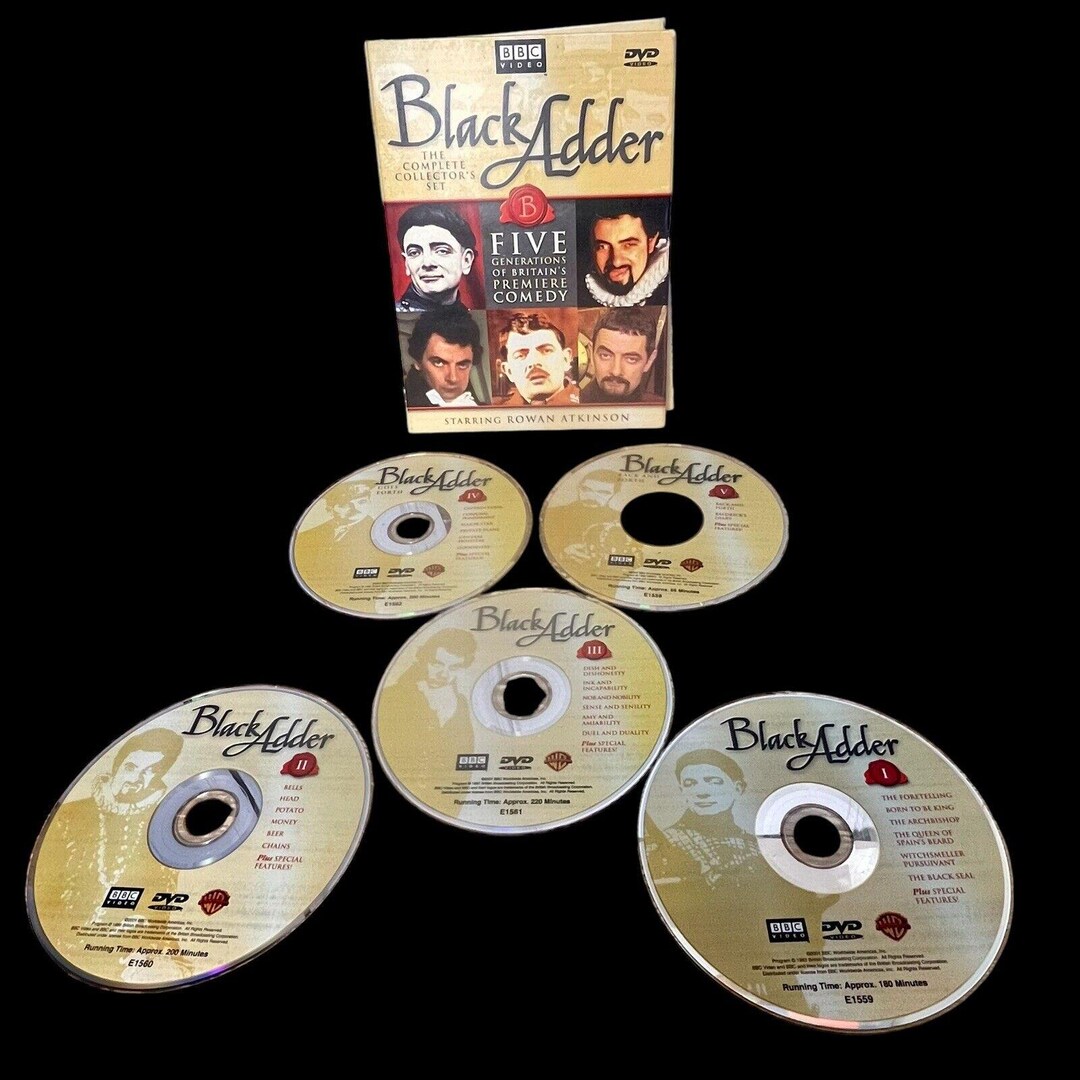 Black Adder the Complete Collector's Set DVD 5 Disc BBC Rowan Atkinson ...