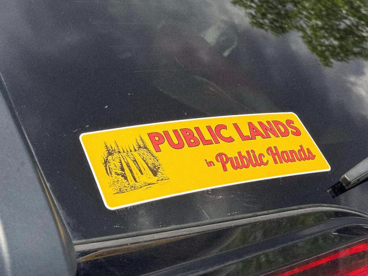 Retro "public Lands in Public Hands" Waterproof Vinyl Sticker or Fridge ...