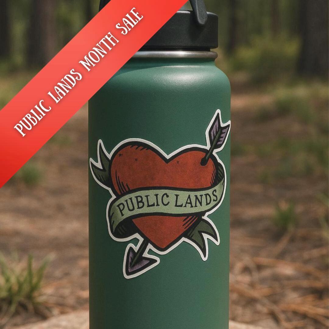 Public Lands Sticker | Traditional Tattoo Style | Vinyl Decal for Water ...