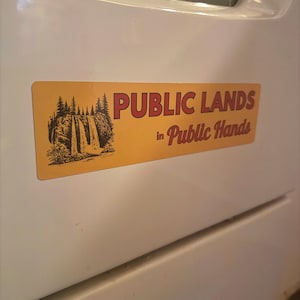 Retro "public Lands in Public Hands" Waterproof Vinyl Sticker or Fridge ...