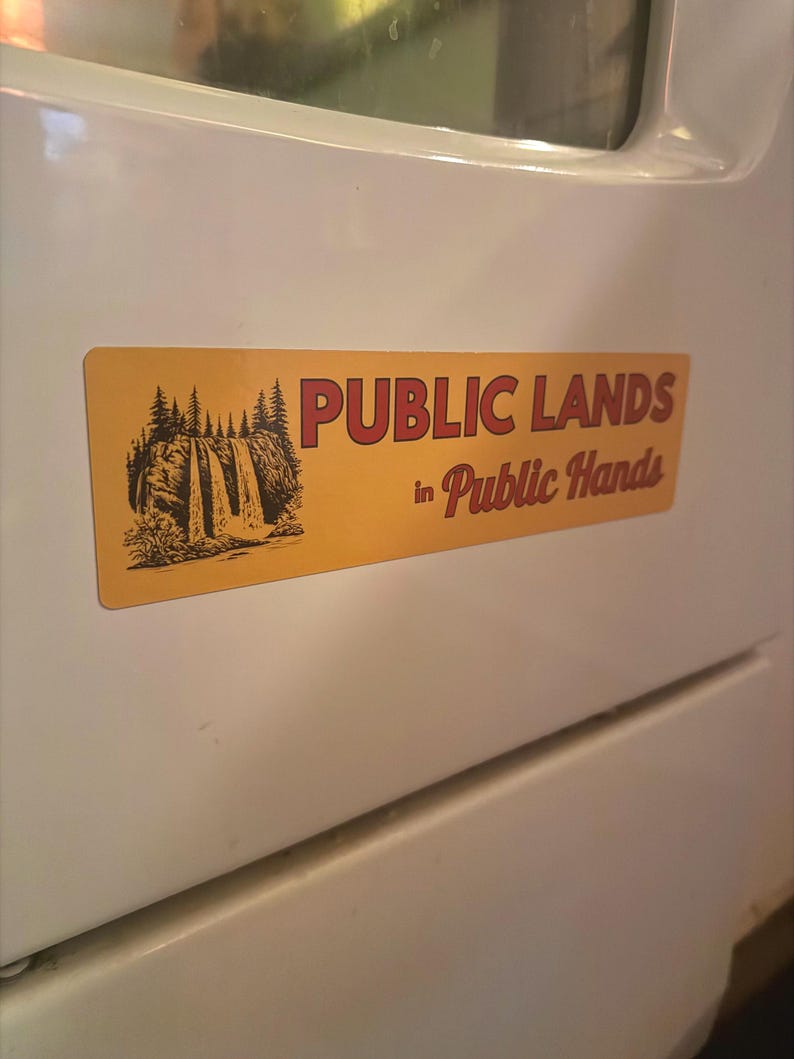 Retro "public Lands in Public Hands" Waterproof Vinyl Sticker or Fridge ...