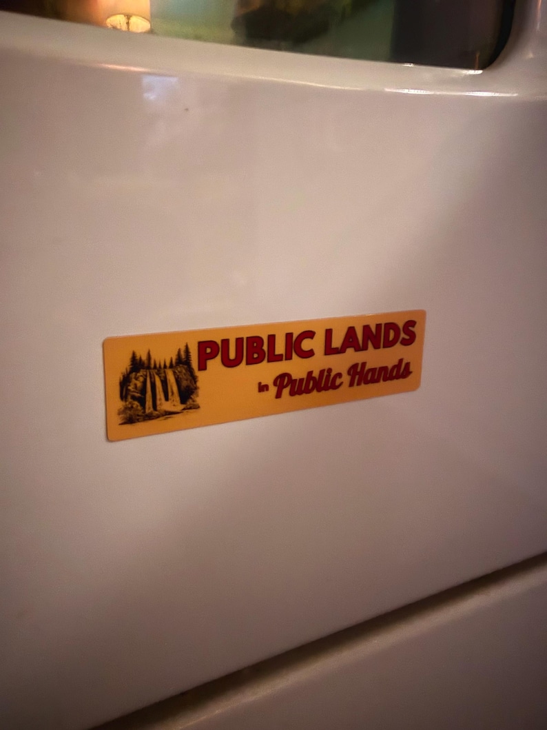 Retro "public Lands in Public Hands" Waterproof Vinyl Sticker or Fridge ...