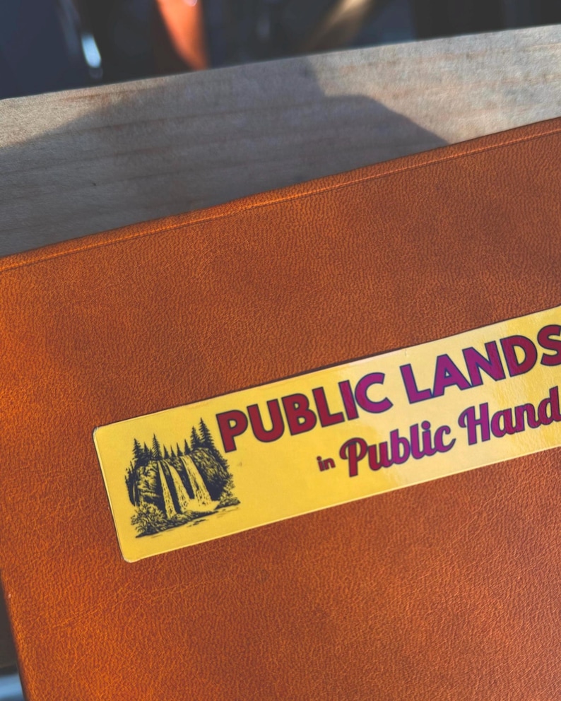 Retro "public Lands in Public Hands" Waterproof Vinyl Sticker or Fridge ...