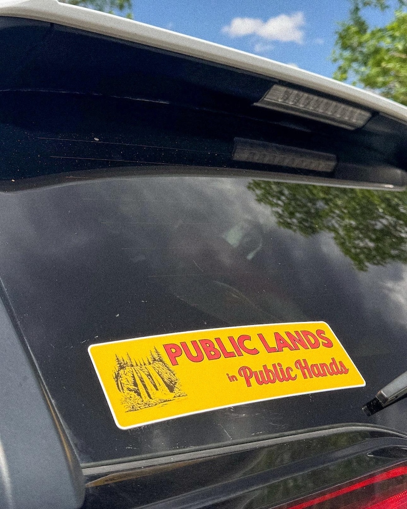 Retro "public Lands in Public Hands" Waterproof Vinyl Sticker or Fridge ...