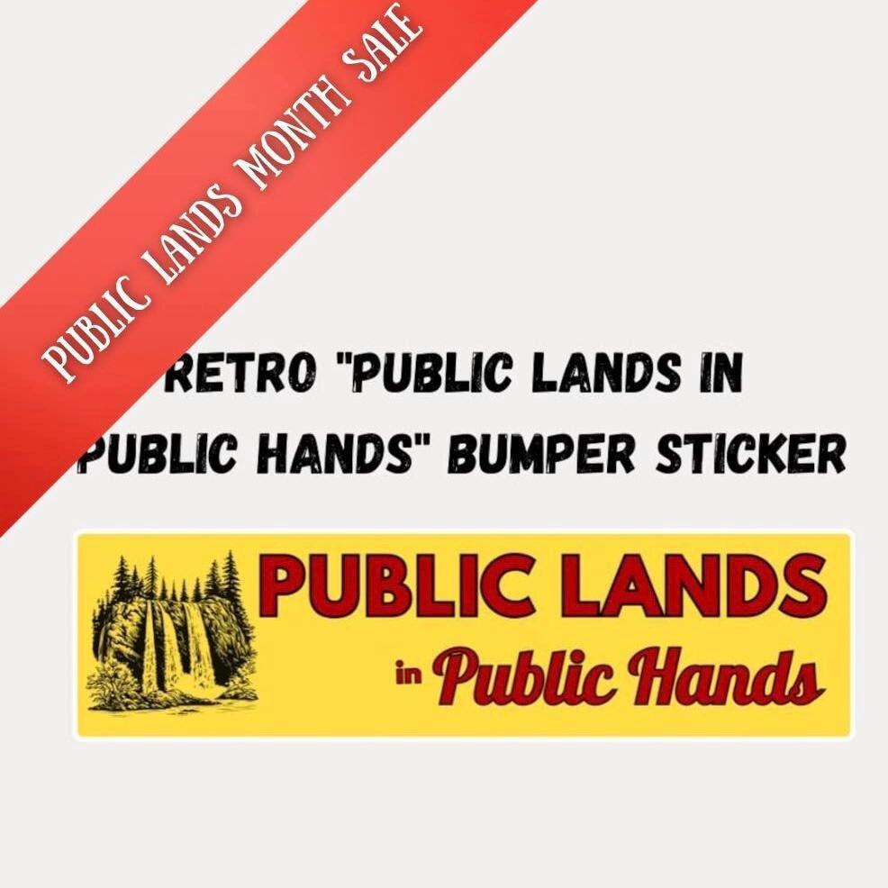 Retro "public Lands in Public Hands" Waterproof Vinyl Sticker or Fridge ...