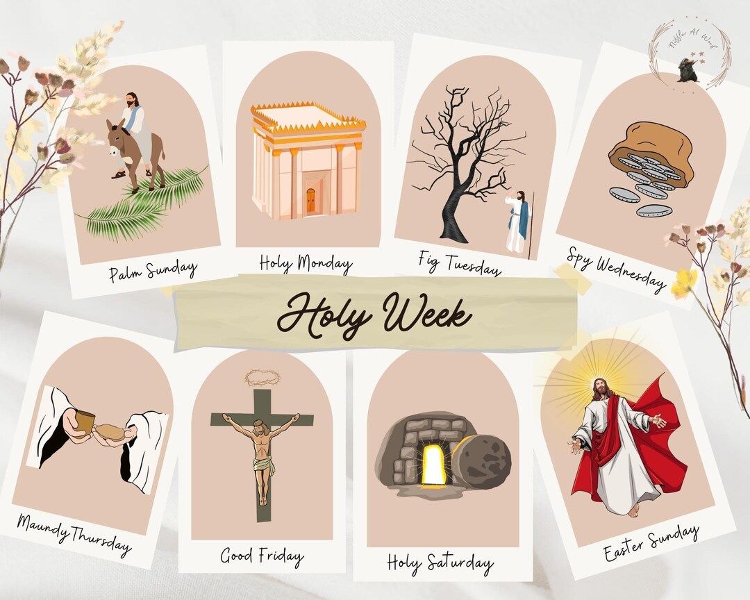 Easter Story Cards, Passion Week Cards, Holy Week Cards, Sunday School ...