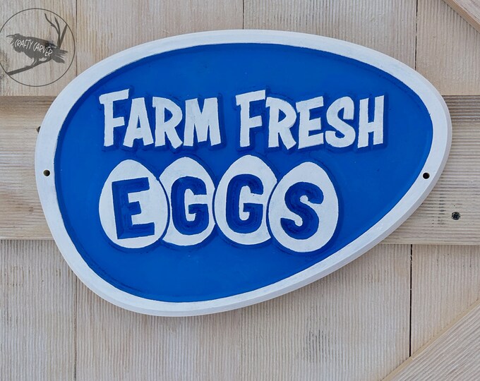 Farm Fresh Eggs Sign Custom Wood Sign for Backyard Chickens Egg Stand ...