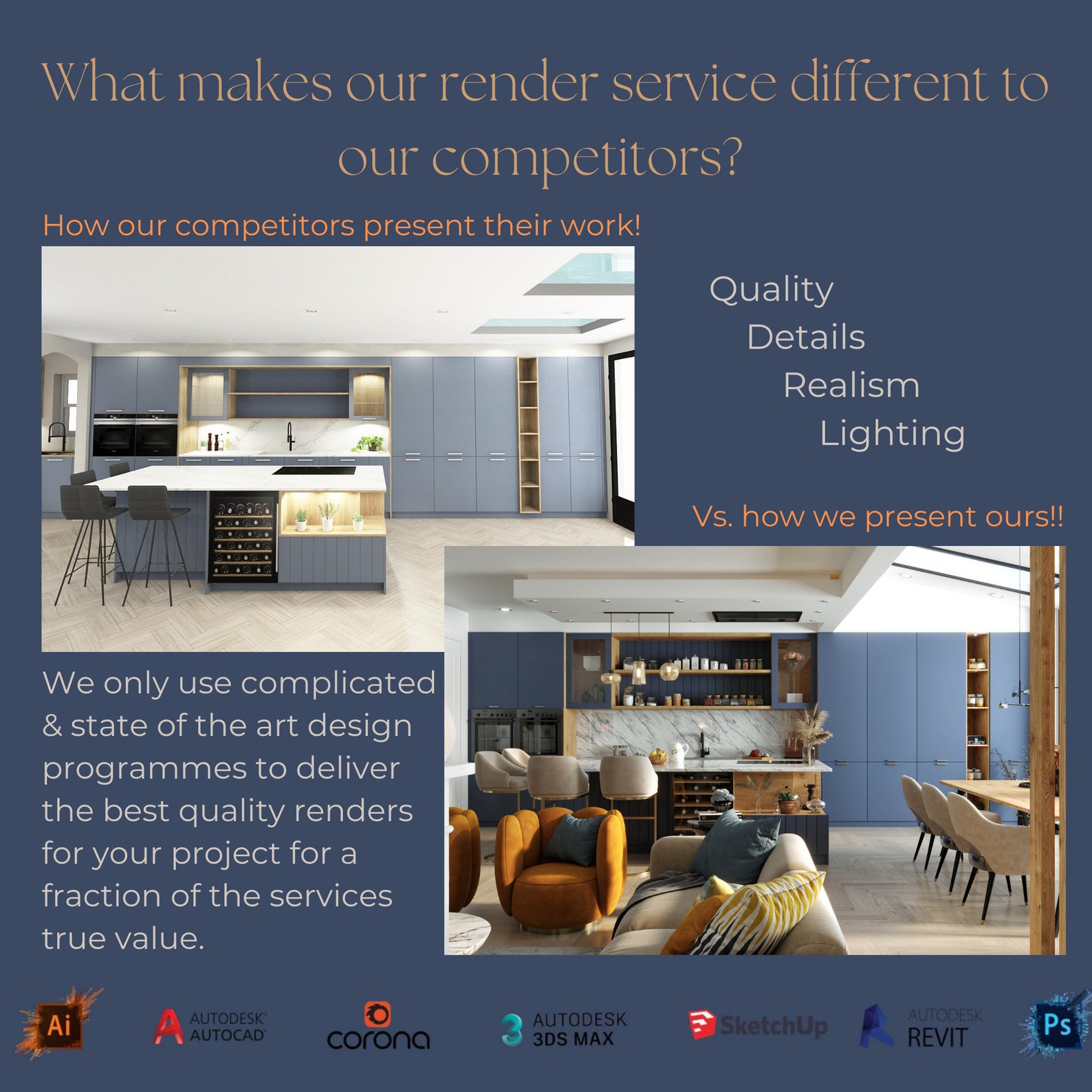 Exterior 3D Home E Design Render CGI Virtual Home Design Bespoke ...