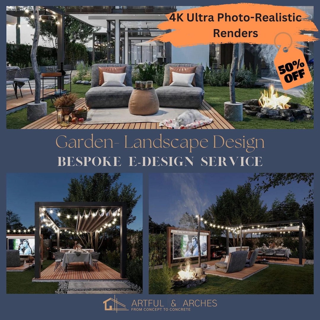 Garden Backyard 3D Home E Design Render Virtual Home Design Bespoke ...