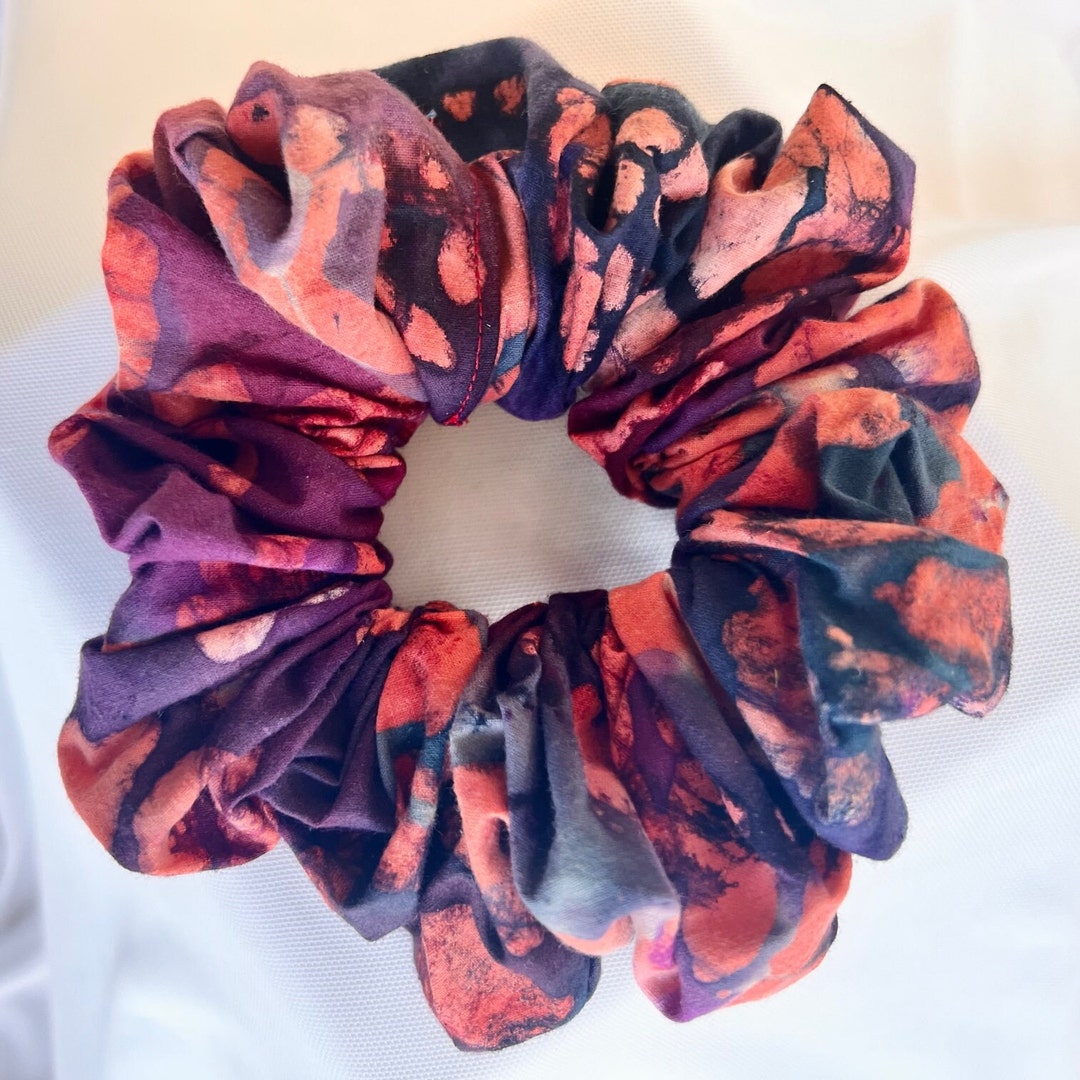 XL Red Batik Scrunchie | Jumbo | Giant Scrunchie | Oversized | Hair Tie ...