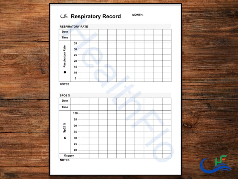 Respiratory Record, Track Your Breathing, SP02%, Oxygen Saturation ...