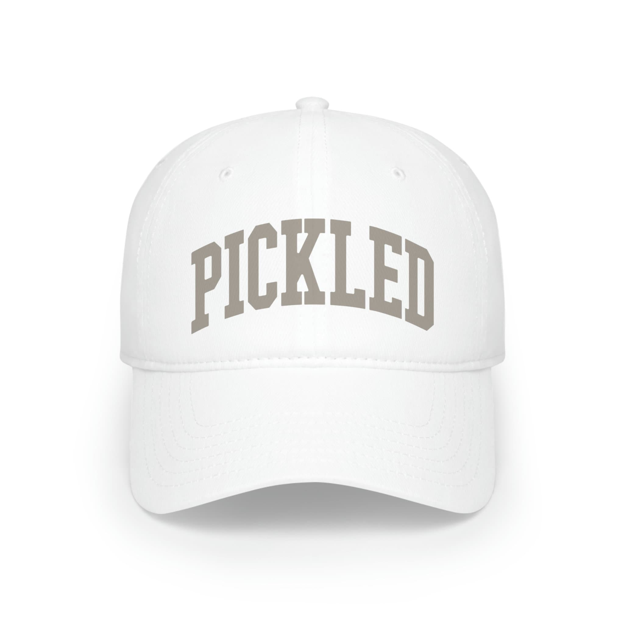 Pickleball Baseball Hat Pickled Design White Adjustable Simple Unisex ...