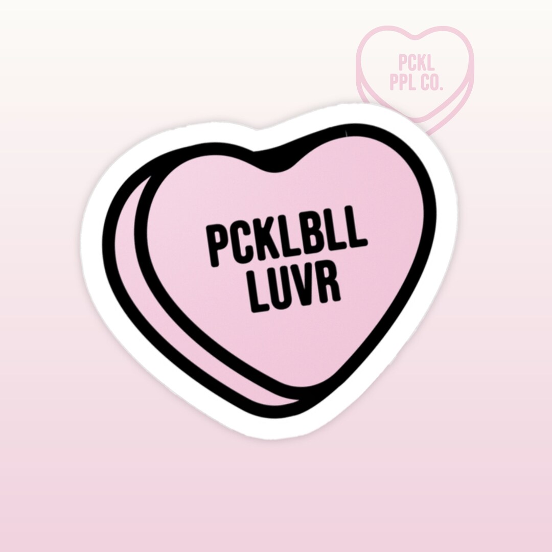 Cute Pickleball Lover Sticker for Valentines Day Outdoor Kiss-cut Vinyl ...