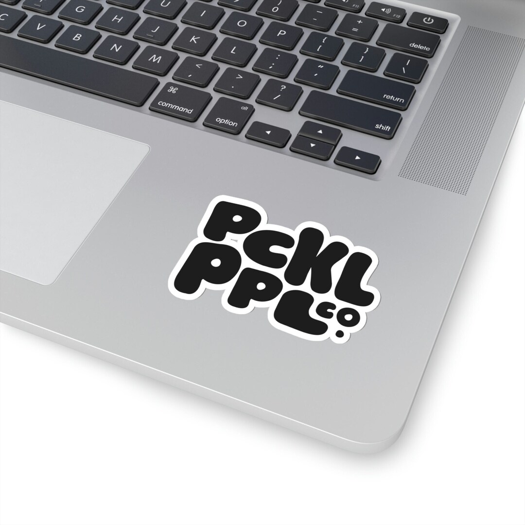 Water Resistant Pickleball Sticker, Pickleball Gifts, White Waterproof ...