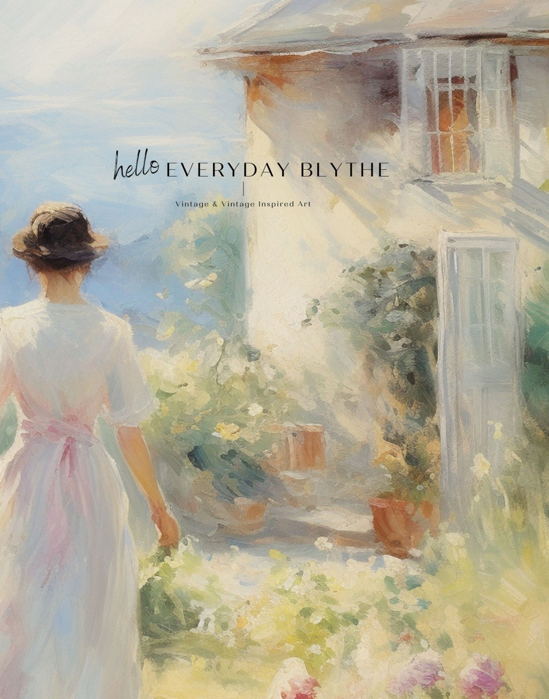 Woman Portrait | Country Cottage Landscape | Country Garden | Vintage ...