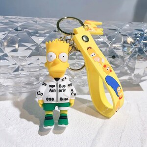 Nostalgia Simpsons Cartoon Character Keychain Lanyard Car Accessories ...