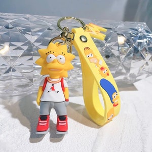Nostalgia Simpsons Cartoon Character Keychain Lanyard Car Accessories ...