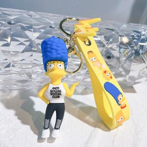 Nostalgia Simpsons Cartoon Character Keychain Lanyard Car Accessories ...