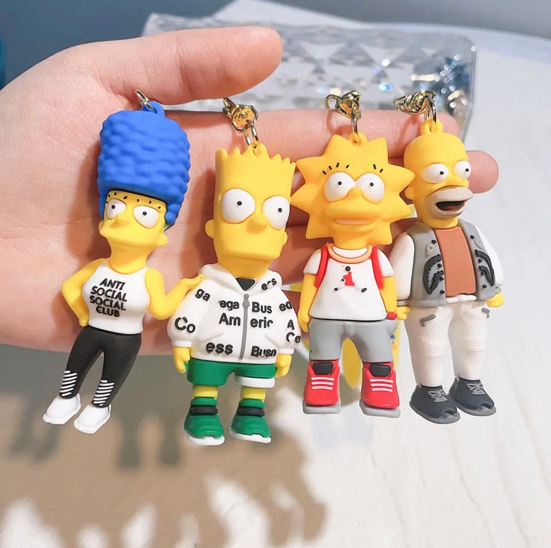 Nostalgia Simpsons Cartoon Character Keychain Lanyard Car Accessories ...