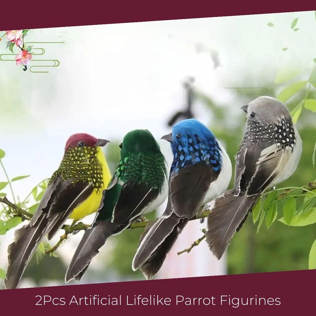 2pcs Artificial Lifelike Parrot Figurines - Etsy