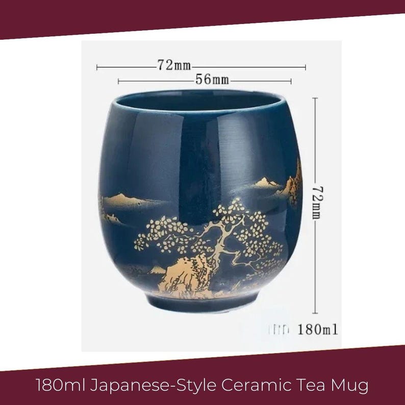 180ml Japanese-style Ceramic Tea Mug - Etsy