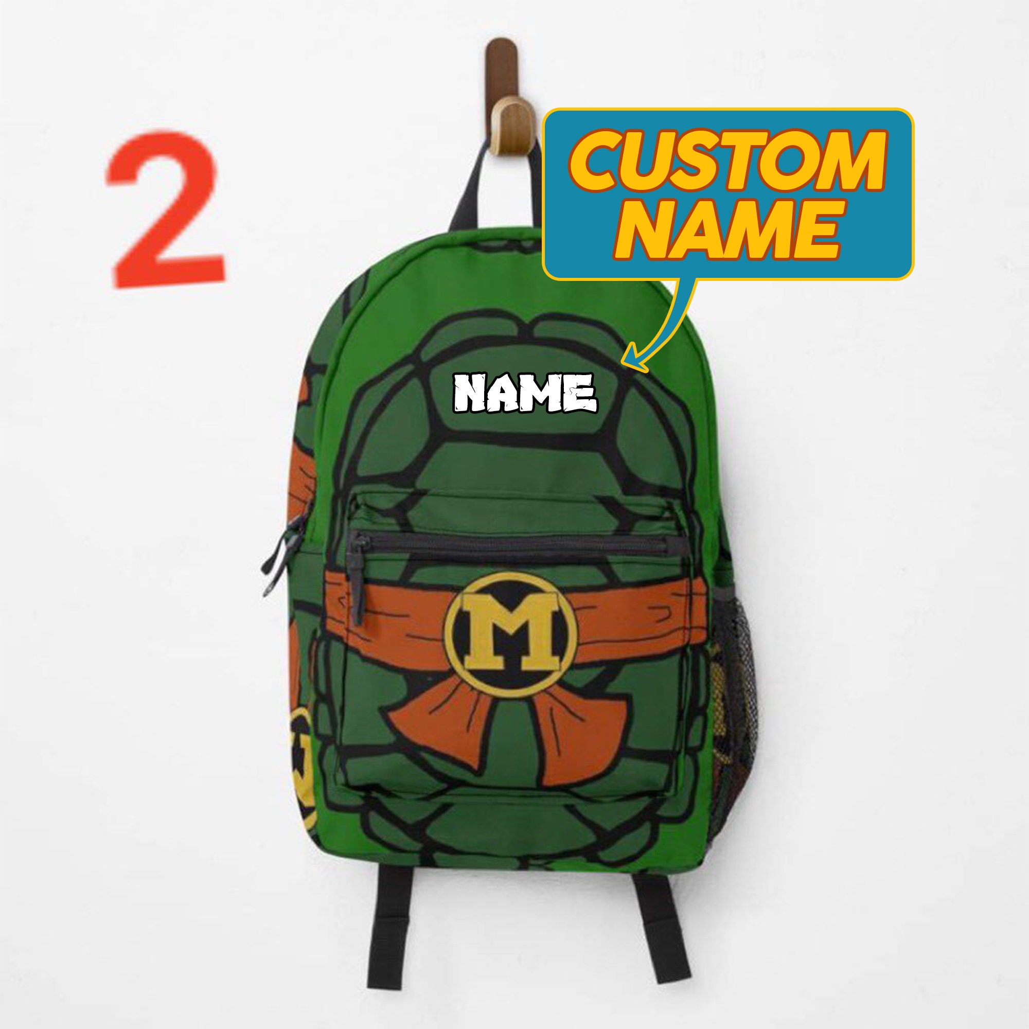 Custom Name Green Turtle Backpack sold by Vineet Arora mmapp | SKU ...