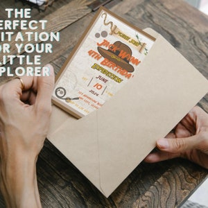 Indiana Jones Birthday Invitation Adventure Invitation - Etsy