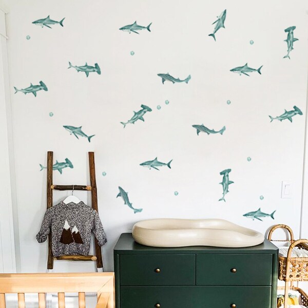 Shark Wall Decals - Etsy