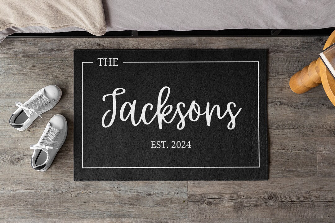 New Home Welcome Mat, Custom Door Mat, Last Name Doormat, Custom ...