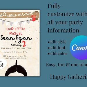 The Little Rascals Birthday Invitation, Little Rascal Children's ...