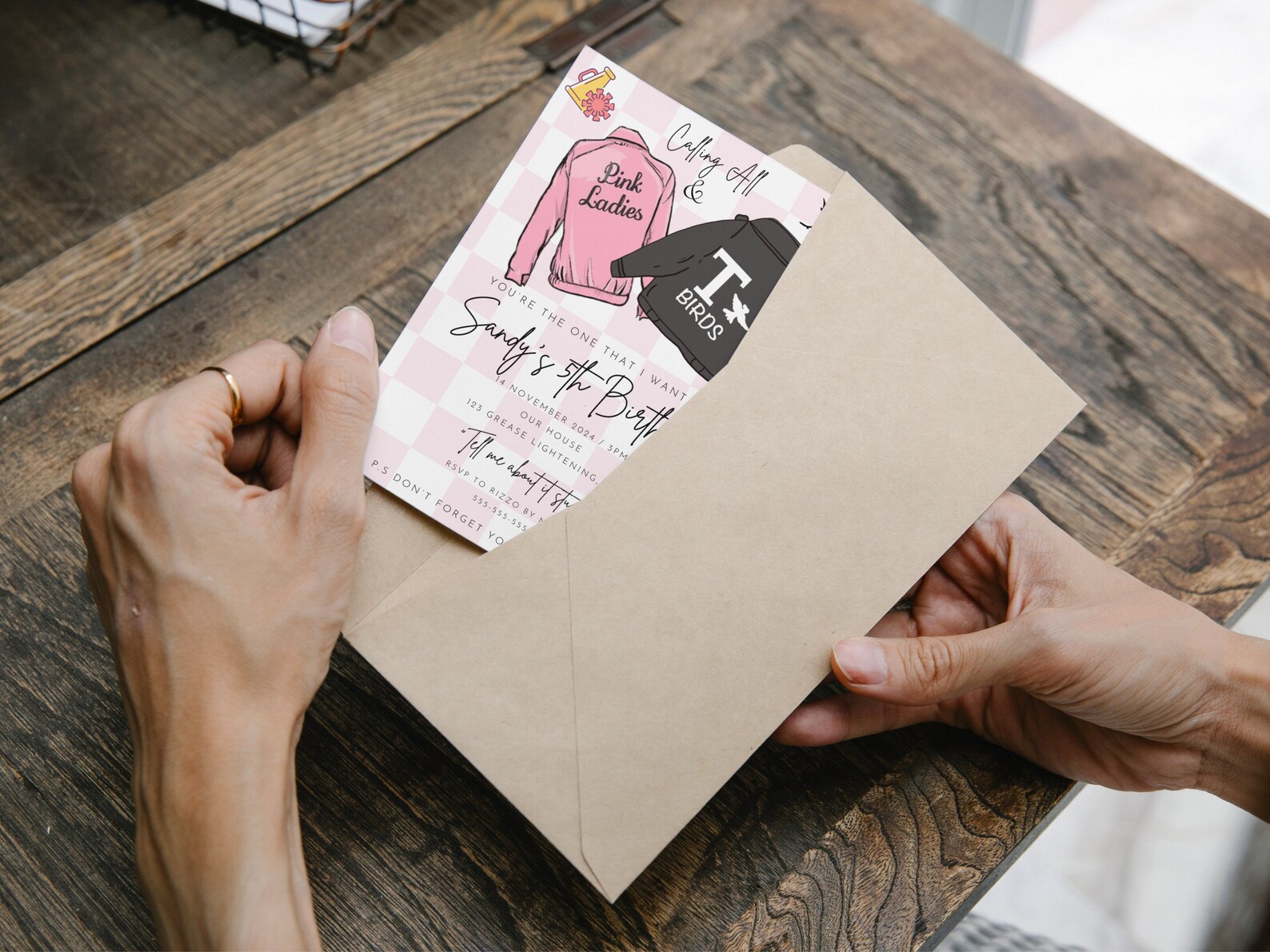 Grease Birthday Invitation Pink Ladies Invitation - Etsy