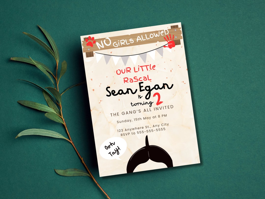 The Little Rascals Birthday Invitation, Little Rascal Children's ...