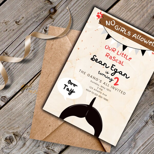 Little Rascals Birthday Invitation - Etsy Australia