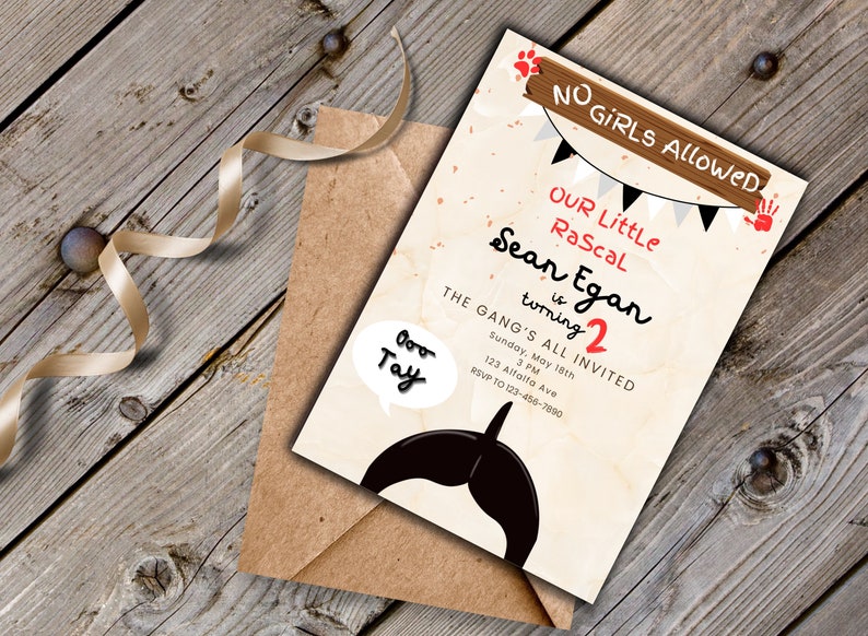 The Little Rascals Birthday Invitation Little Rascal - Etsy