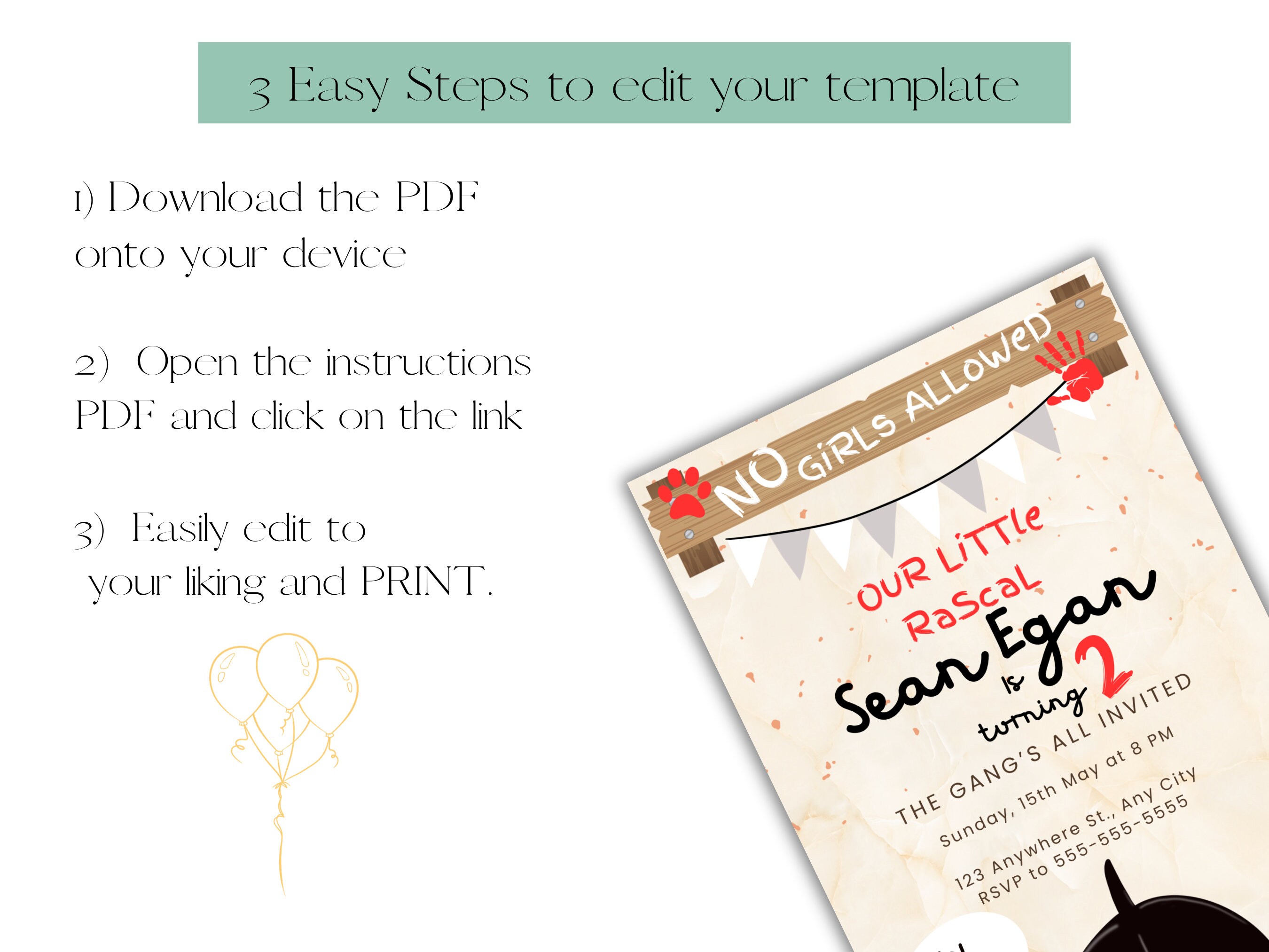 The Little Rascals Birthday Invitation, Little Rascal Children's ...