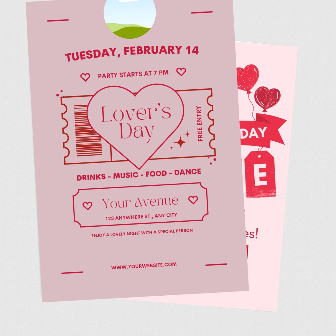 Valentine's Day Flyer, Valentine's Business Flyer Template, Valentine's ...