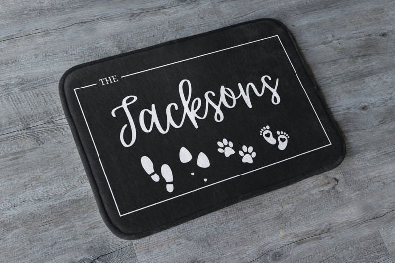 New Home Welcome Mat, Custom Door Mat, Last Name Doormat, Custom ...