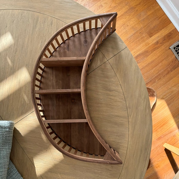 Half Moon Wooden Shelf - Etsy